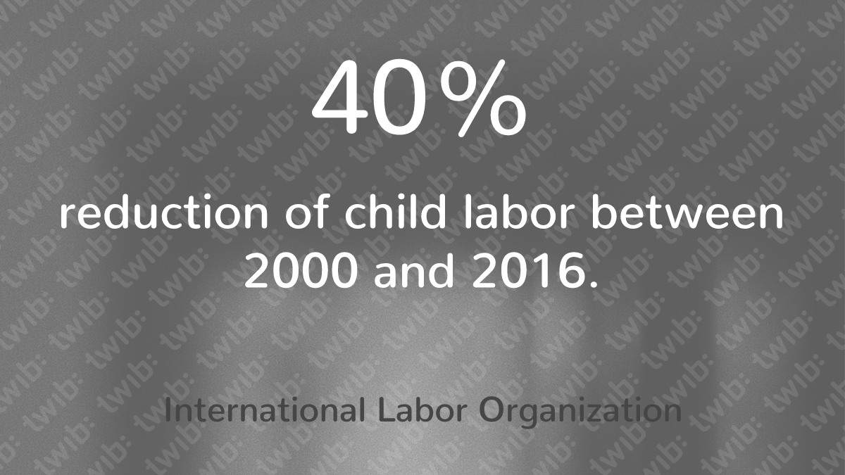 40% reduction of child labor between 2000 und 2016. | twib.news