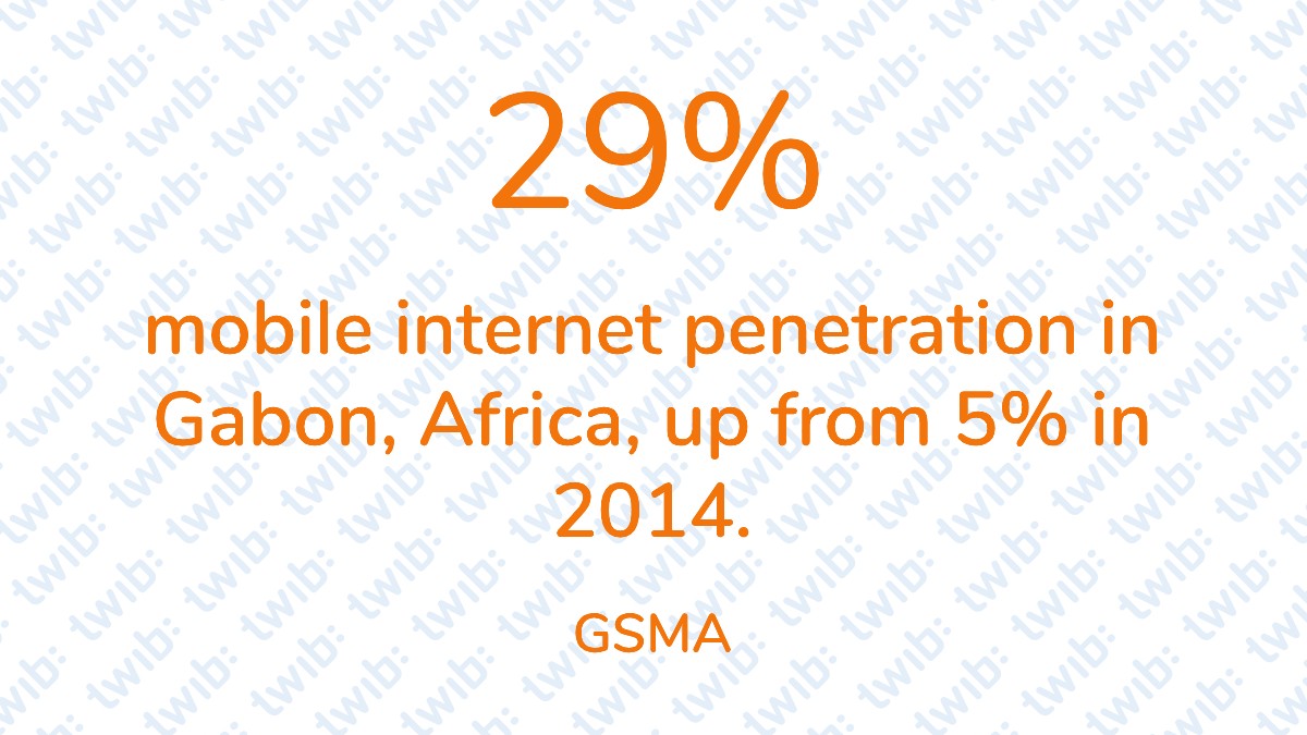 29% mobile internet penetration in Gabon, Africa, up from 5% in 2014 ...