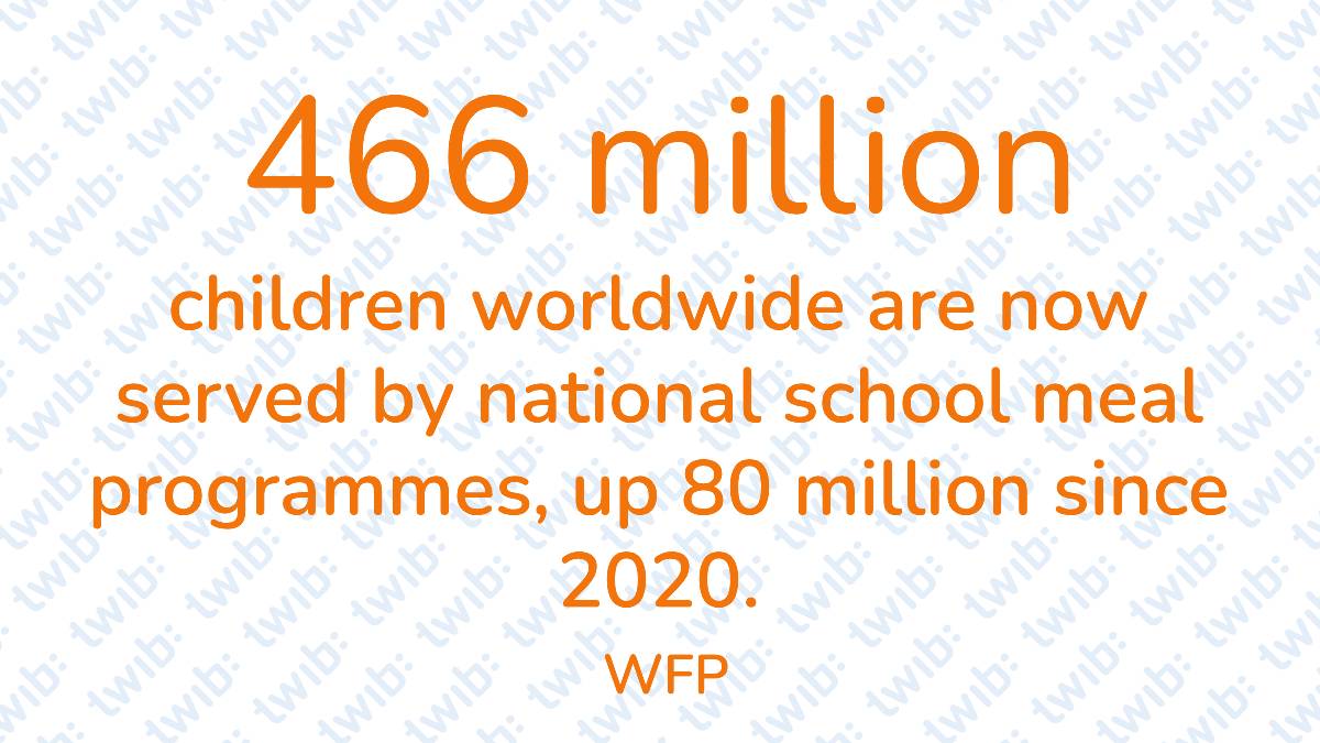 466 million children worldwide are now served by national school meal ...