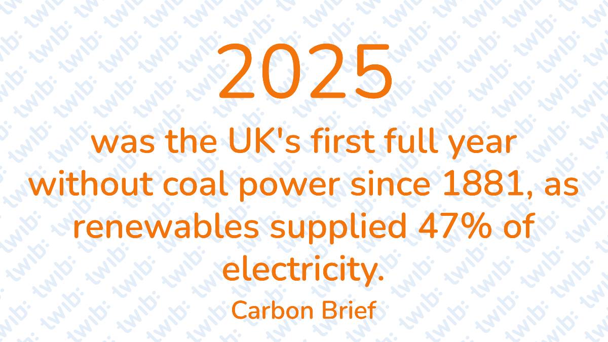 2025 was the UK's first full year without coal power since 1881, as ...